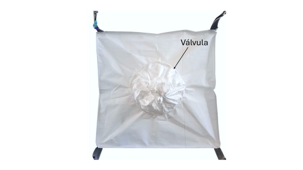 SUPER SACO 90x90x120 CM MOD. DOBLE VALVULA CAPACIDAD 1000 KG APROX ...